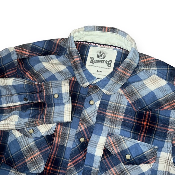 roebuck & co | Shirts | Roebuck Co Long Sleeve Pearl Snap Western Plaid ...